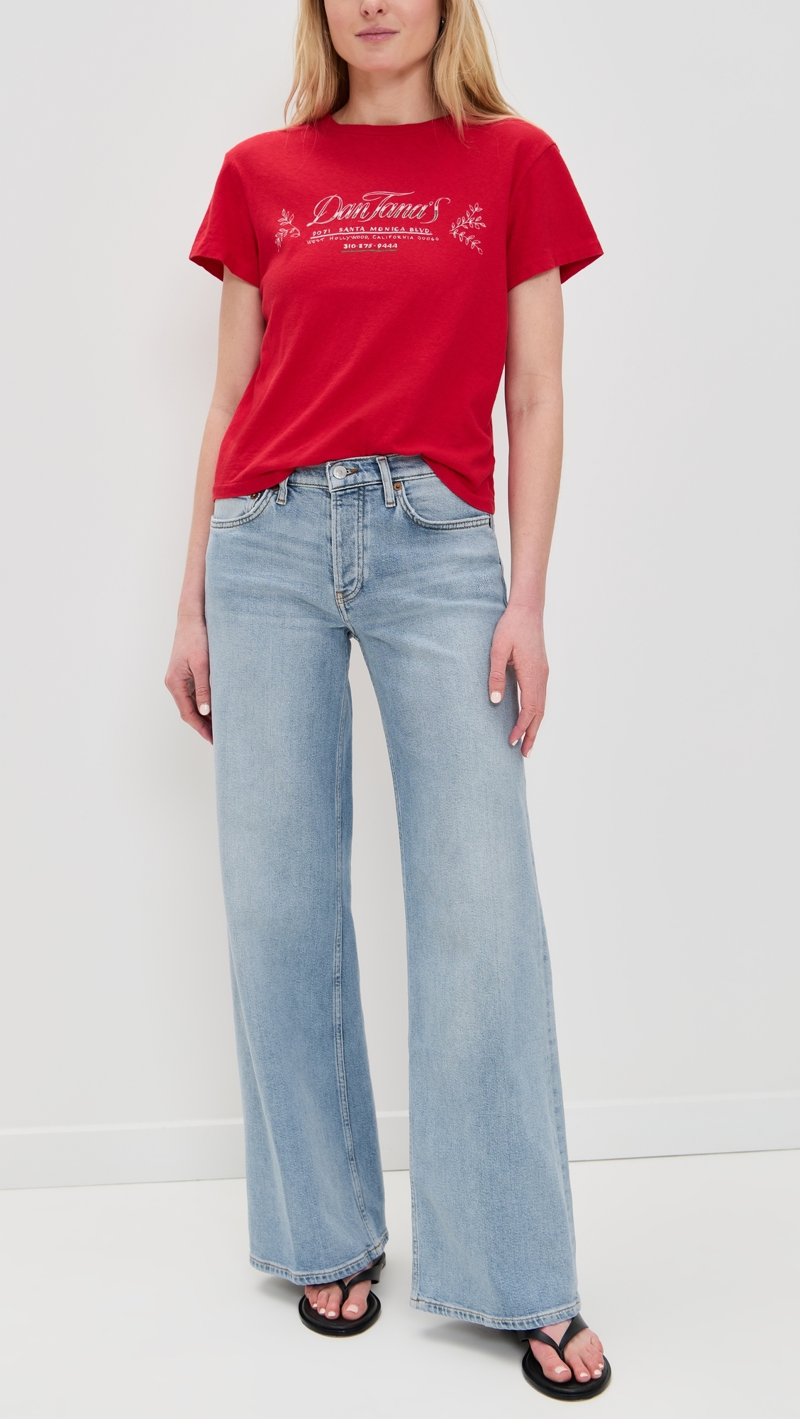 RE/DONE RE/DONE Mid-Rise Wide Leg Jeans
